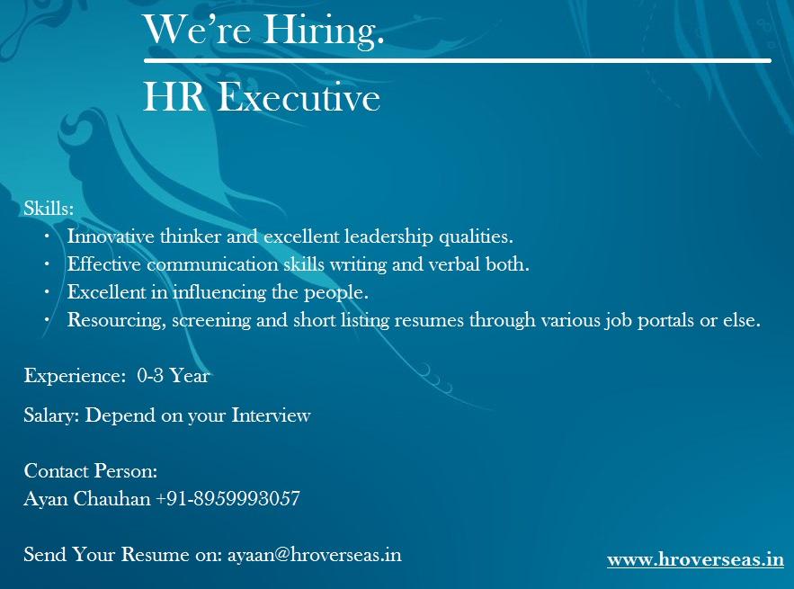 Ayan Chauhan on LinkedIn: We are hiring for HR Executive Ayan Chauhan on LinkedIn: We are hiring for HR Executive