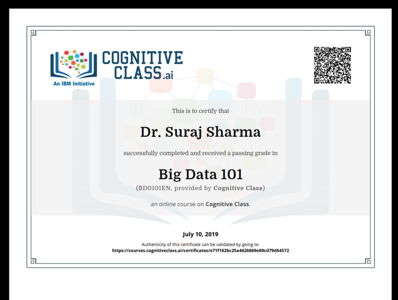 Dr. Suraj Sharma on LinkedIn: #ibm #certification Dr. Suraj Sharma on LinkedIn: #ibm #certification