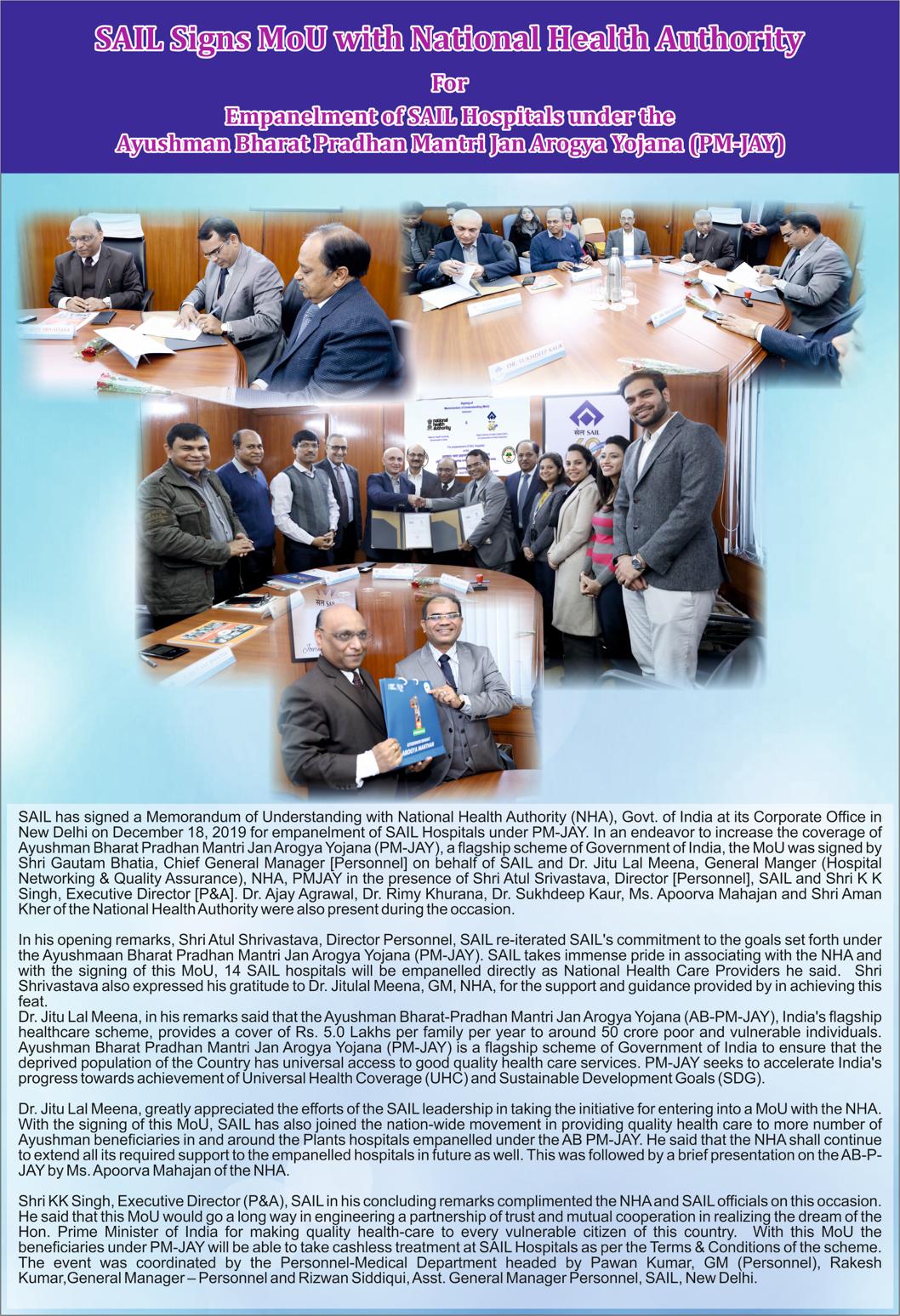 Dr Jitu Lal Meena on LinkedIn: MoU signed between SAIL and NHA, SAIL ... Dr Jitu Lal Meena on LinkedIn: MoU signed between SAIL and NHA, SAIL ...