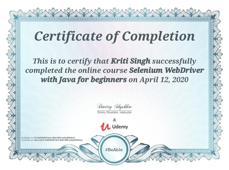 Kriti Singh on LinkedIn: #selenium #java #automationtesting #enquero Kriti Singh on LinkedIn: #selenium #java #automationtesting #enquero