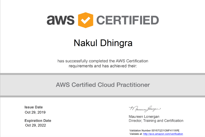 Nakul Dhingra on LinkedIn: #aws #awsccp #cloud Nakul Dhingra on LinkedIn: #aws #awsccp #cloud