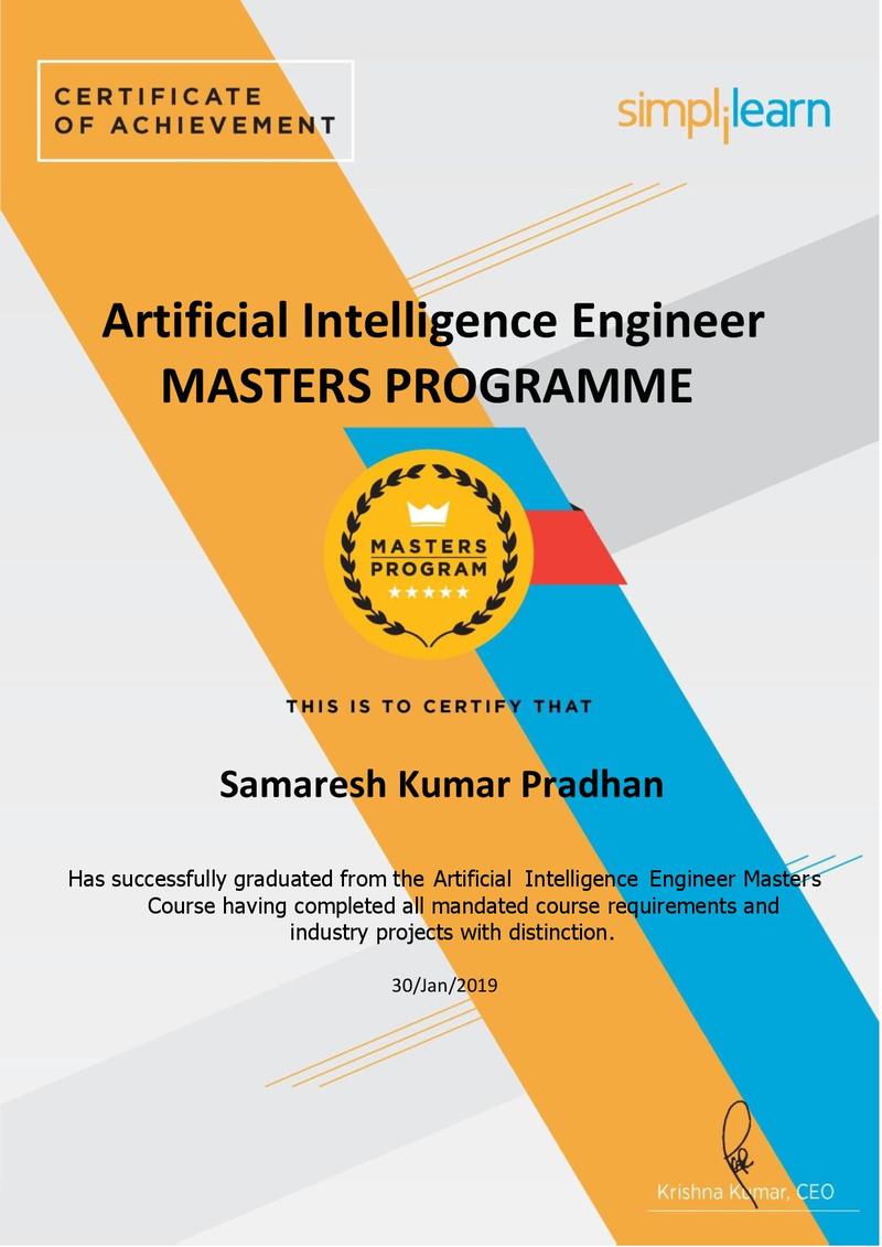 Samaresh Pradhan on LinkedIn: #celebrateyourcertificate Samaresh Pradhan on LinkedIn: #celebrateyourcertificate
