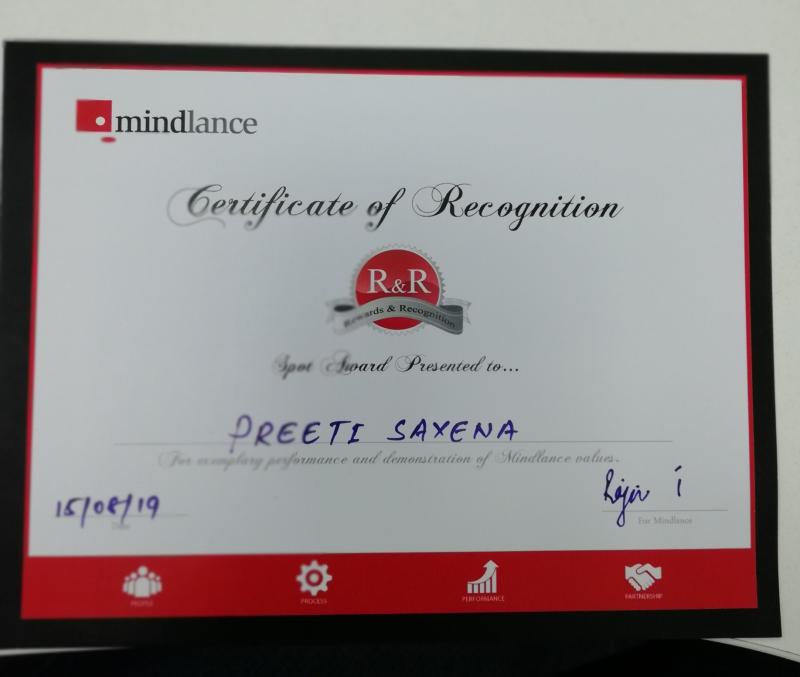 Preeti Saxena on LinkedIn: #certificate #mindlance | 10 comments Preeti Saxena on LinkedIn: #certificate #mindlance | 10 comments