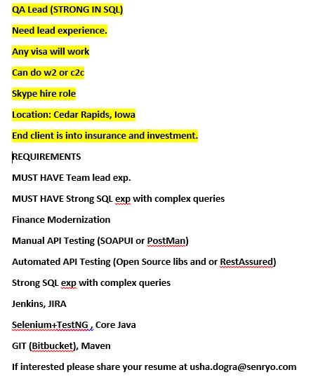 Usha Dogra on LinkedIn: #automation #selenium #java #api # ... Usha Dogra on LinkedIn: #automation #selenium #java #api # ...