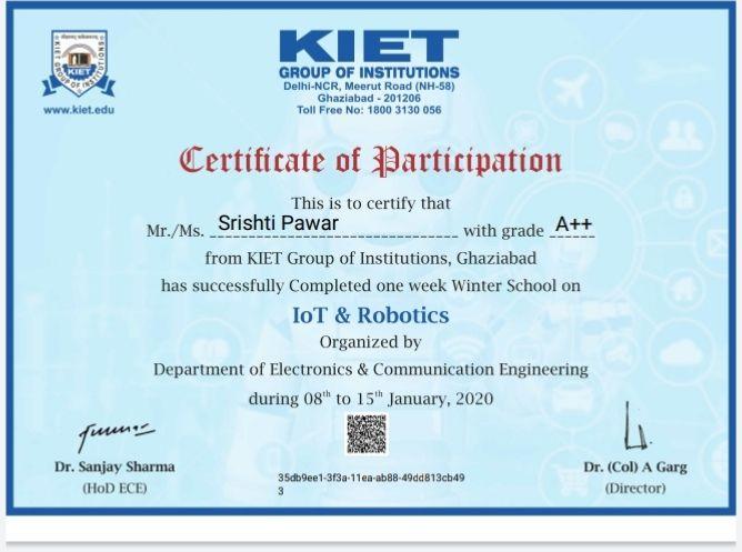 Srishti Pawar on LinkedIn: Had a great learning experience. Srishti Pawar on LinkedIn: Had a great learning experience.
