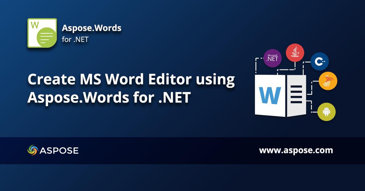 Aspose on LinkedIn: #wordeditor #aspnetcore #aspnet Aspose on LinkedIn: #wordeditor #aspnetcore #aspnet