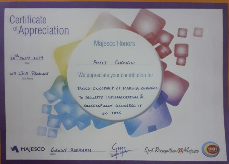 Amit Chavan on LinkedIn: Spot Award Received Amit Chavan on LinkedIn: Spot Award Received