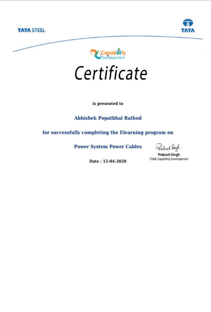 Abhishek Rathod on LinkedIn: #completed #successfully #certificate Abhishek Rathod on LinkedIn: #completed #successfully #certificate