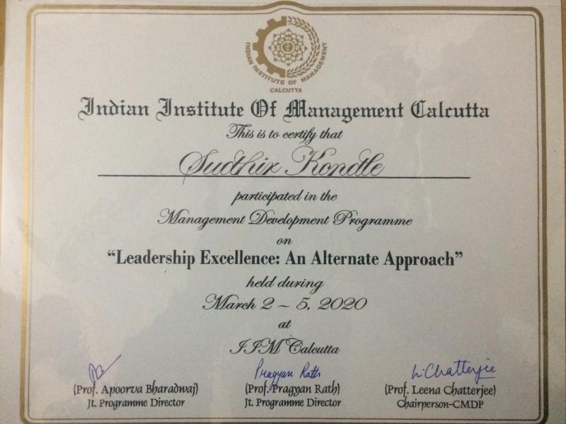 Sudhir Kondle on LinkedIn: #iimc #leadershipexcellence Sudhir Kondle on LinkedIn: #iimc #leadershipexcellence