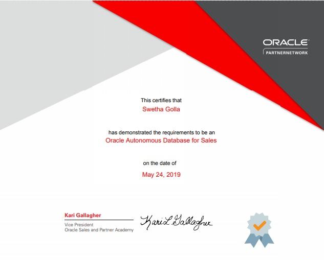 Swetha . on LinkedIn: #oracle #autonomous #database Swetha . on LinkedIn: #oracle #autonomous #database