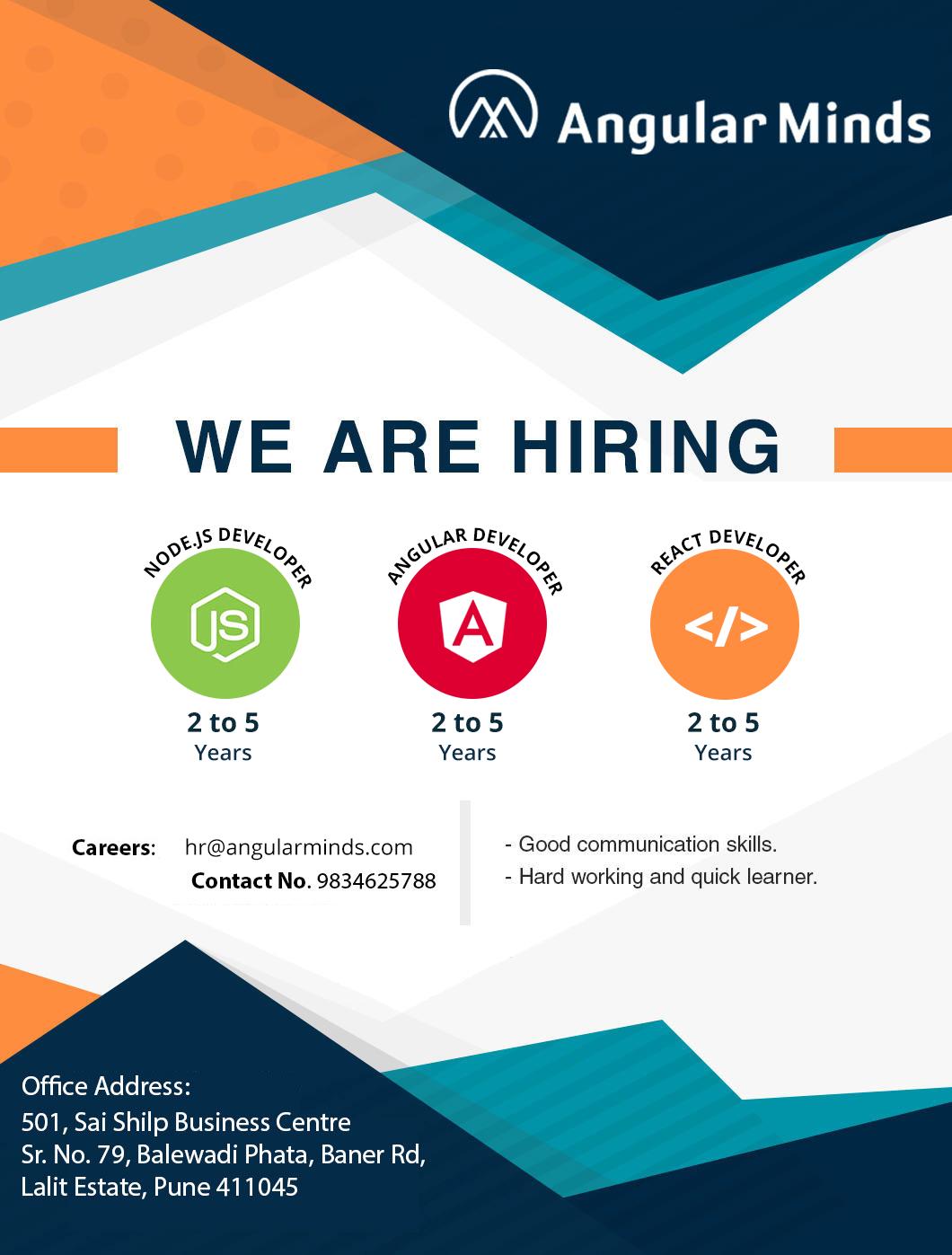 Angular Minds on LinkedIn: #jobs #developers #angular #node #react Angular Minds on LinkedIn: #jobs #developers #angular #node #react
