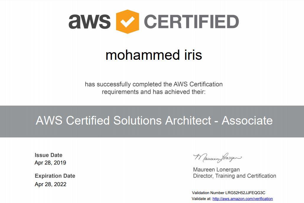 Mohammed Iris on LinkedIn: #acloudguru #awscertified Mohammed Iris on LinkedIn: #acloudguru #awscertified