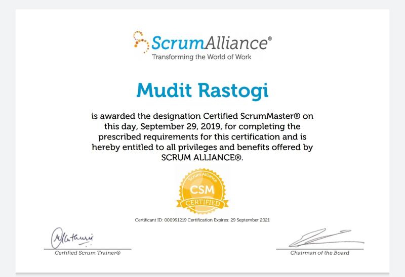 Mudit Rastogi (Certified Scrum Master®) on LinkedIn: #agile #mentor # ... Mudit Rastogi (Certified Scrum Master®) on LinkedIn: #agile #mentor # ...