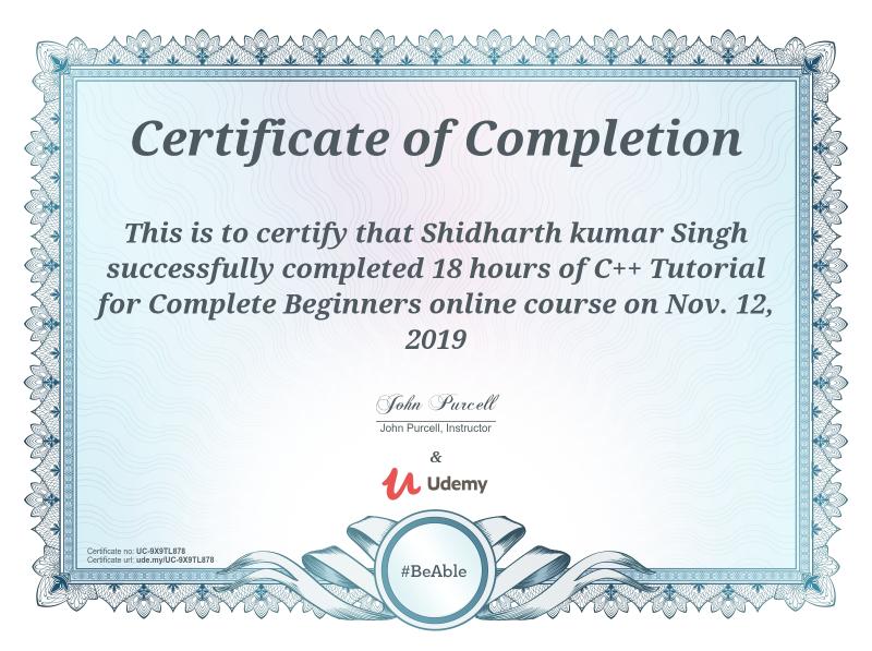 SHIDHARTH KUMAR SINGH on LinkedIn: #udemy #c SHIDHARTH KUMAR SINGH on LinkedIn: #udemy #c