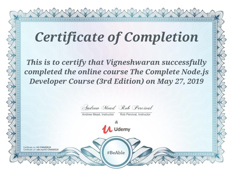 Vigneshwaran S on LinkedIn: #nodejs #reactjs #tvsnext #udemy Vigneshwaran S on LinkedIn: #nodejs #reactjs #tvsnext #udemy