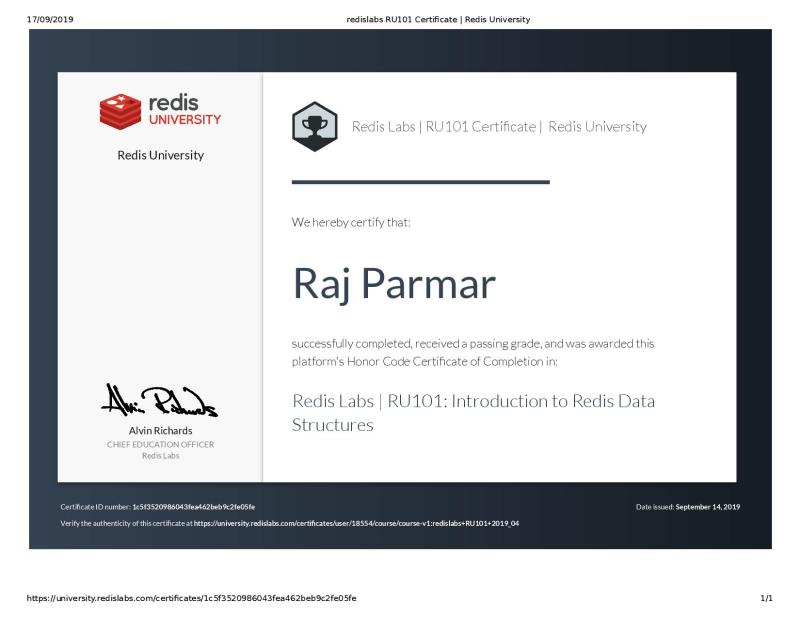 Raj Parmar on LinkedIn: #redisuniversity #datastructures #redis Raj Parmar on LinkedIn: #redisuniversity #datastructures #redis