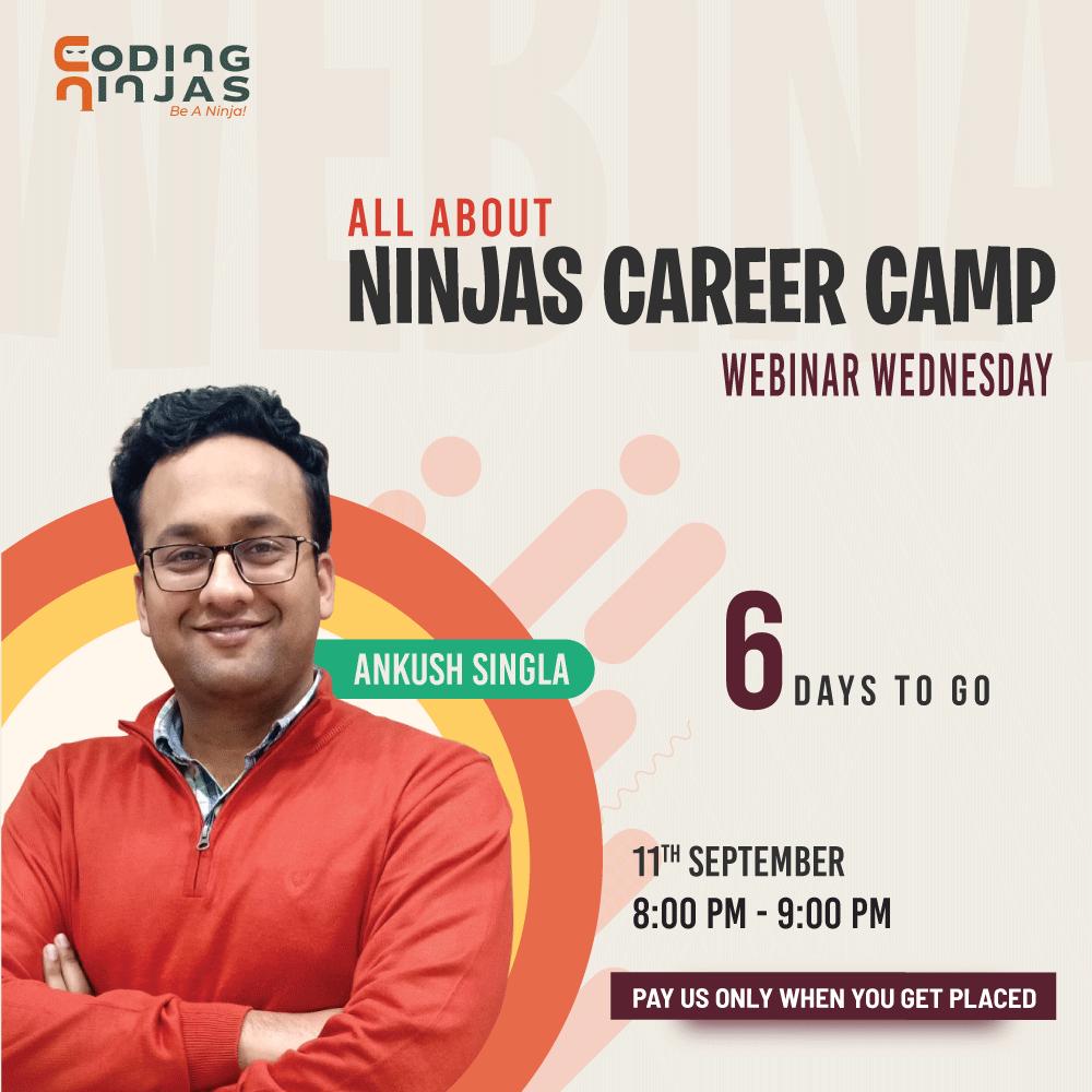 Coding Ninjas on LinkedIn: #ninjascareercamp #webinar #coding #skillforlife Coding Ninjas on LinkedIn: #ninjascareercamp #webinar #coding #skillforlife