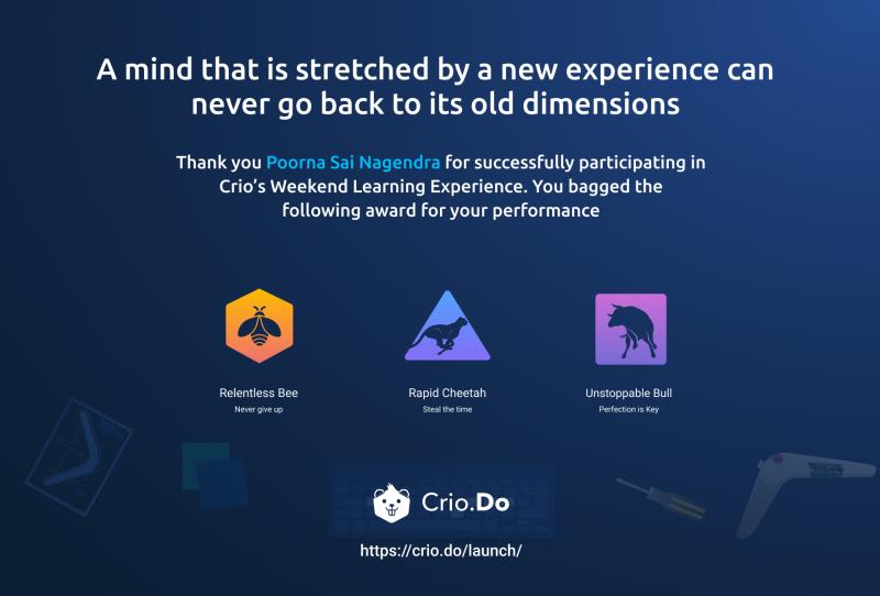 Poorna Sai Nagendra Kanithi on LinkedIn: #criodo #python #curl # ... Poorna Sai Nagendra Kanithi on LinkedIn: #criodo #python #curl # ...