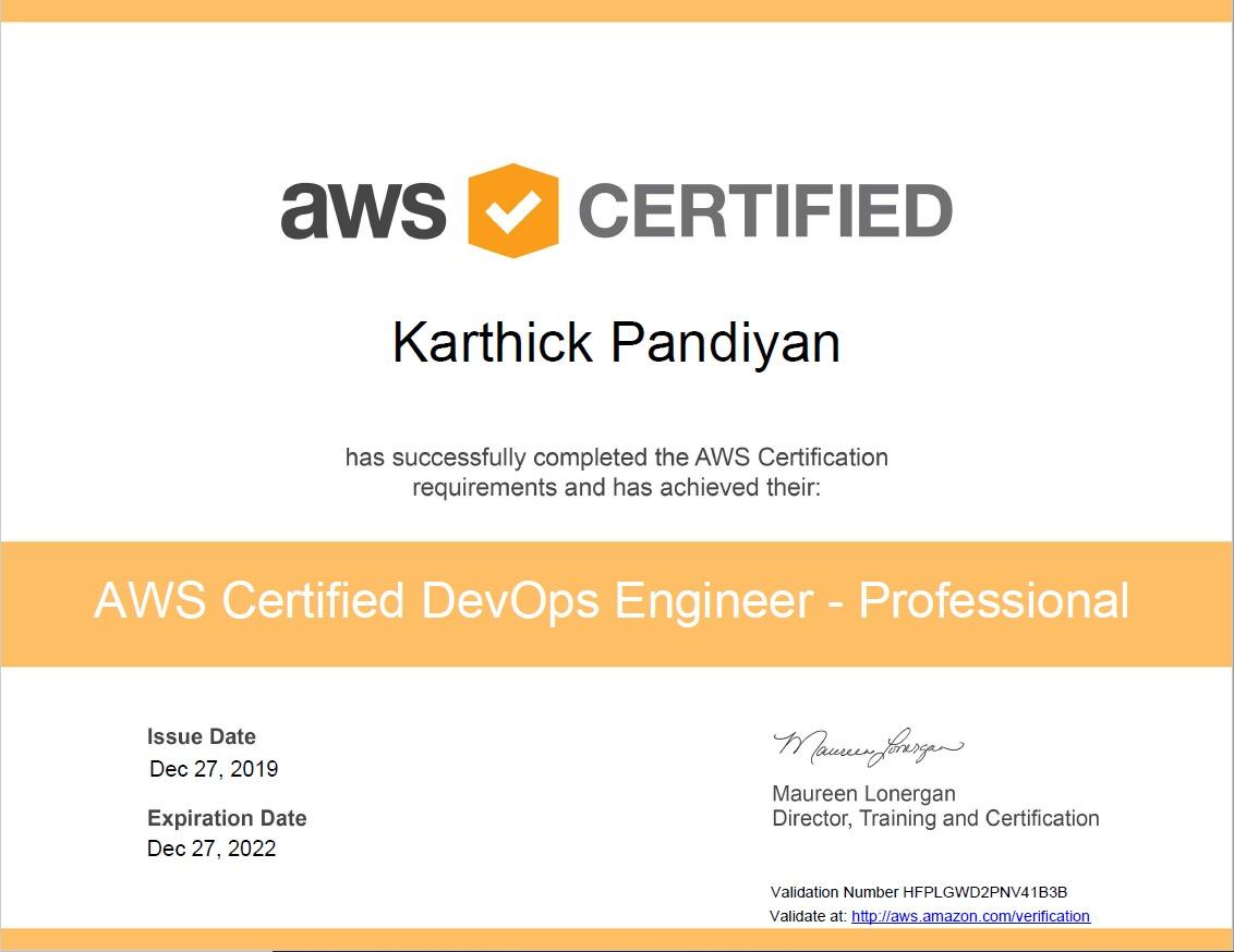 Karthick Pandiyan on LinkedIn: #devopsengineer #awscertified Karthick Pandiyan on LinkedIn: #devopsengineer #awscertified
