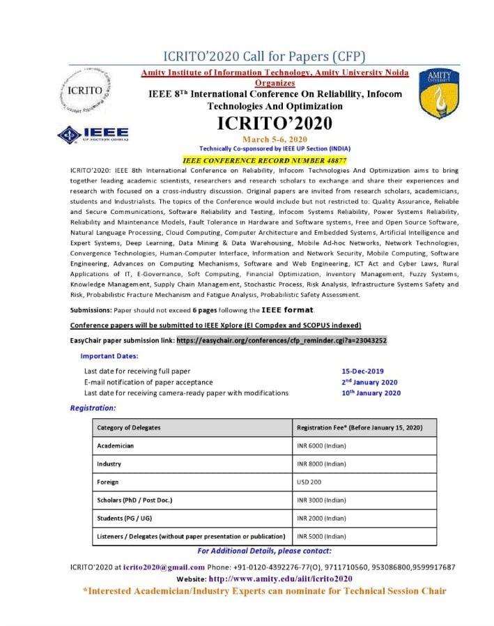 Prof. (Dr.) Deepak Kumar Gupta on LinkedIn: #icrito Prof. (Dr.) Deepak Kumar Gupta on LinkedIn: #icrito