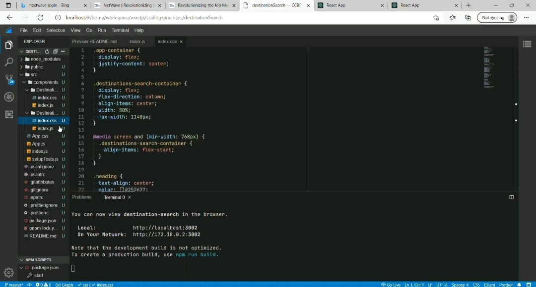 ramya posimsetti on LinkedIn: #day45 #destinationsearch #reactjs ramya posimsetti on LinkedIn: #day45 #destinationsearch #reactjs