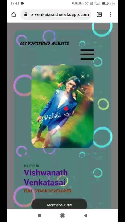 Venkatasai Vishwanath on LinkedIn: Responsive my portfolio website Venkatasai Vishwanath on LinkedIn: Responsive my portfolio website