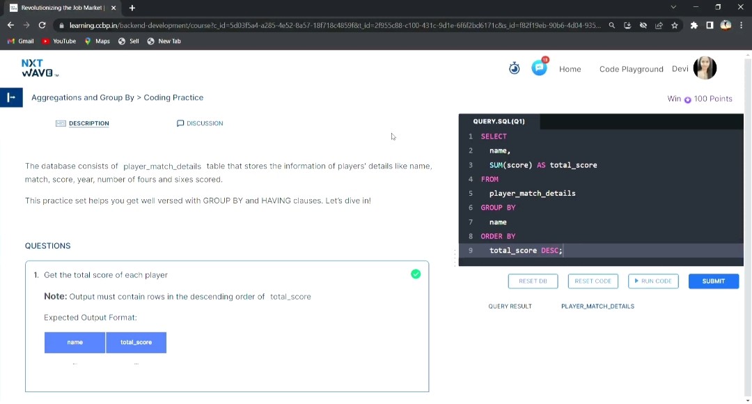 Devi Odugu on LinkedIn: #day19 #100daysofcodechallenge #sql #databases ... Devi Odugu on LinkedIn: #day19 #100daysofcodechallenge #sql #databases ...