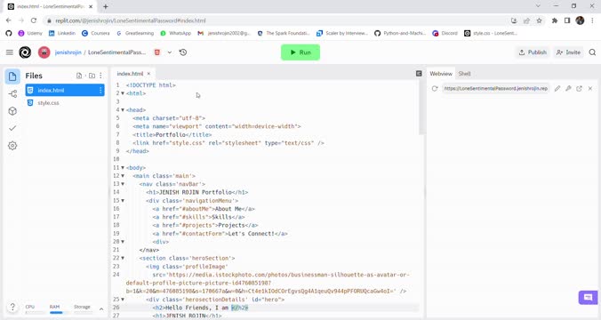 Jenish Rojin on LinkedIn: #helloconnections #html #css #thankyou # ... Jenish Rojin on LinkedIn: #helloconnections #html #css #thankyou # ...