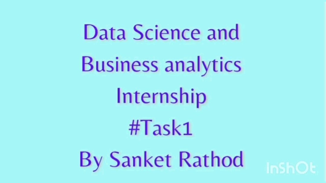 Sanket Rathod on LinkedIn: #task #thesparksfoundation #internship # ... Sanket Rathod on LinkedIn: #task #thesparksfoundation #internship # ...