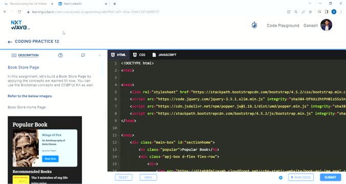 Ganesh Kodam on LinkedIn: #nxtwave #ccbpian #css #html #bootstrap # ... Ganesh Kodam on LinkedIn: #nxtwave #ccbpian #css #html #bootstrap # ...