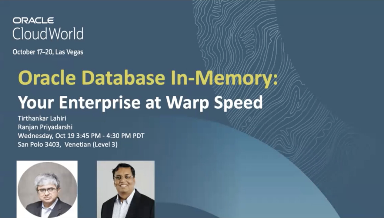 Ranjan Priyadarshi على LinkedIn: #oraclecloudworld2022 #cloudworld # ... Ranjan Priyadarshi على LinkedIn: #oraclecloudworld2022 #cloudworld # ...