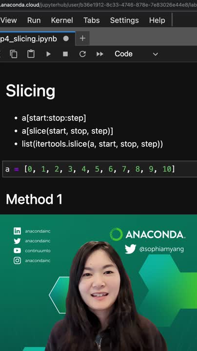 Anaconda, Inc. on LinkedIn: Python Tips: How to do slicing in Python Anaconda, Inc. on LinkedIn: Python Tips: How to do slicing in Python