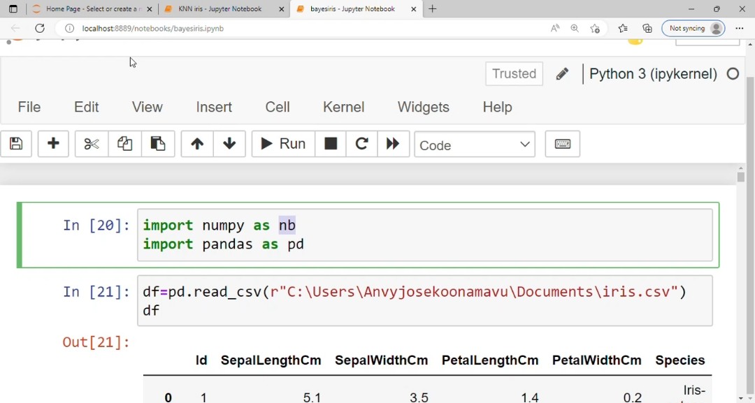 Ashmy K Jose on LinkedIn: Implementing Navie Bayes Algorithm using Iris ... Ashmy K Jose on LinkedIn: Implementing Navie Bayes Algorithm using Iris ...