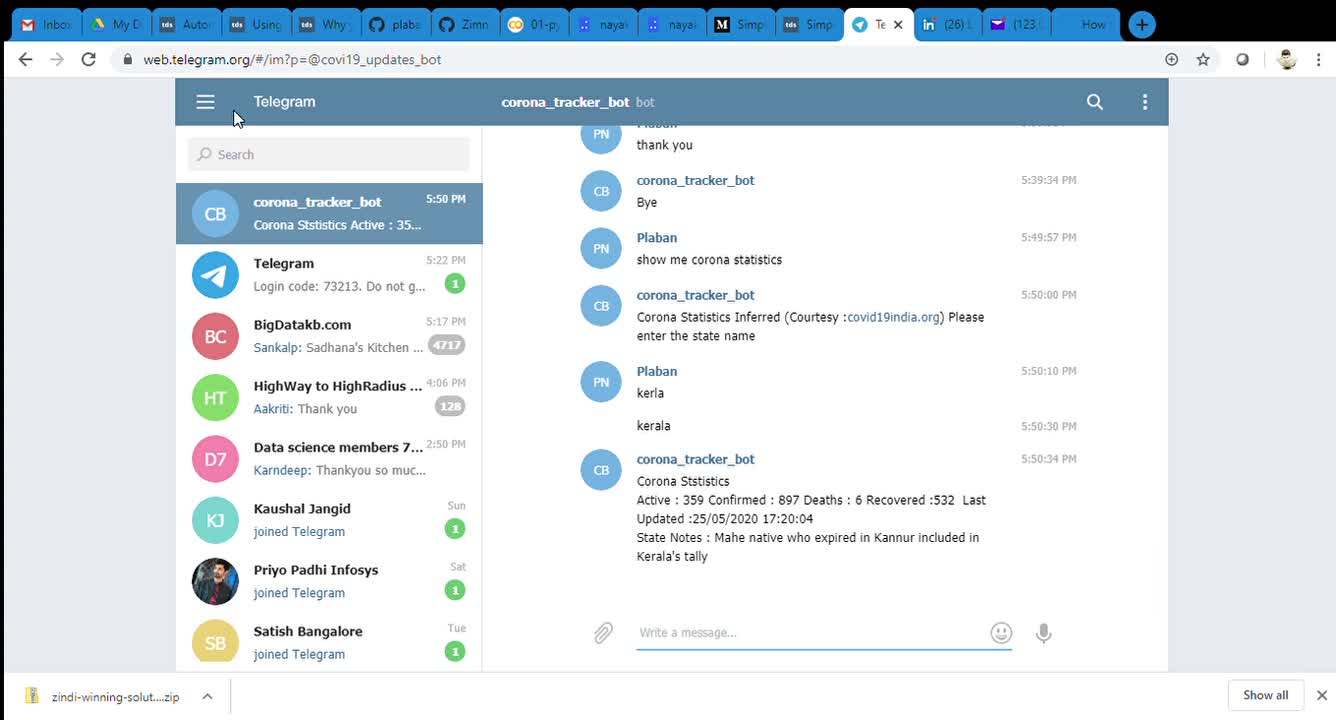 Plaban Nayak on LinkedIn: Corona statistics chatbot using RASA nlu Plaban Nayak on LinkedIn: Corona statistics chatbot using RASA nlu