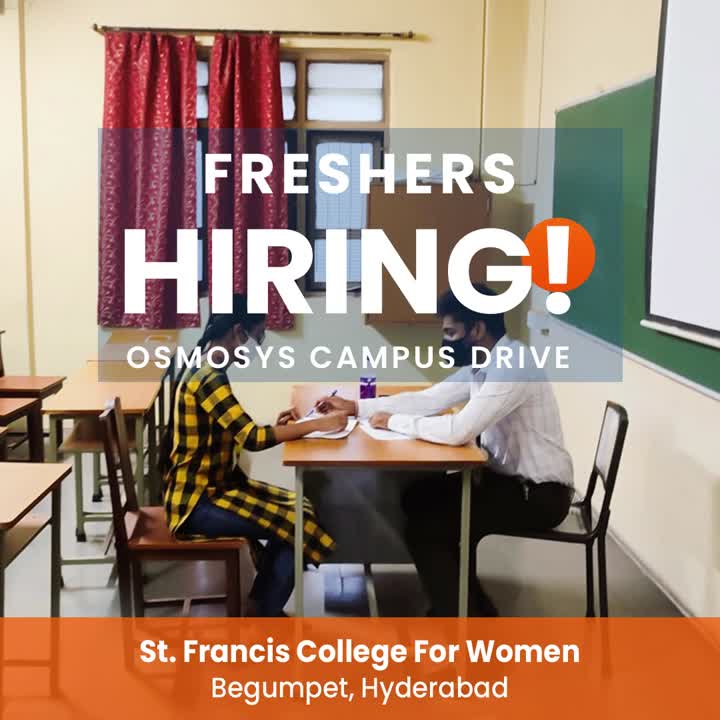 Harini Inala on LinkedIn: Osmosys Campus Hiring Drive Harini Inala on LinkedIn: Osmosys Campus Hiring Drive