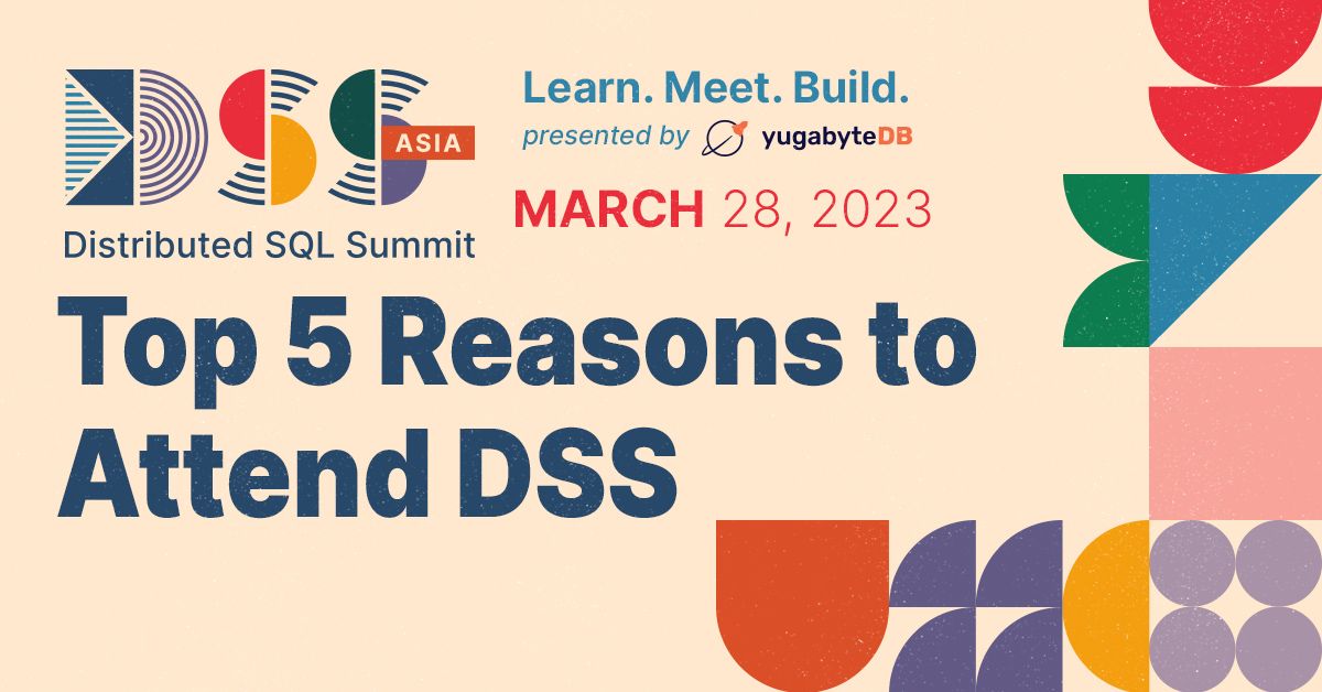 Yugabyte on LinkedIn: Distributed SQL Summit Asia 2023 - Mar 28 | Hopin Yugabyte on LinkedIn: Distributed SQL Summit Asia 2023 - Mar 28 | Hopin