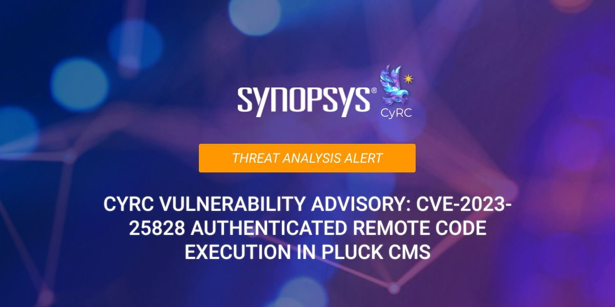 Simir Shah on LinkedIn: CyRC Vulnerability Advisory: CVE-2023-25828 ... Simir Shah on LinkedIn: CyRC Vulnerability Advisory: CVE-2023-25828 ...