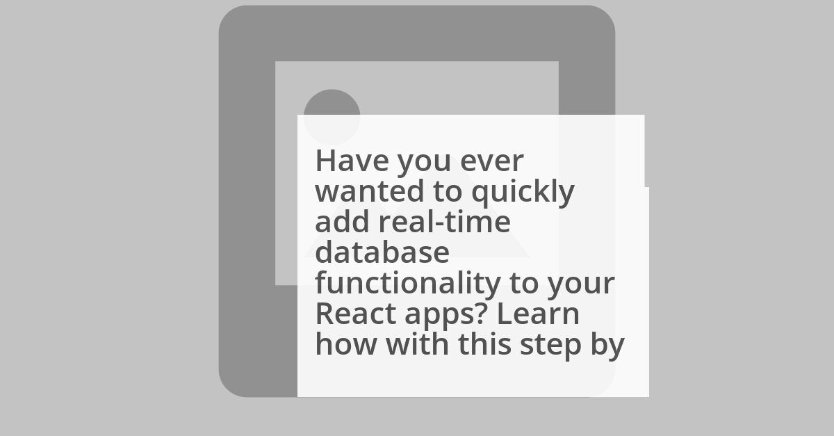 React Jobs on LinkedIn: Building a CRUD App with React and Firebase: A ... React Jobs on LinkedIn: Building a CRUD App with React and Firebase: A ...
