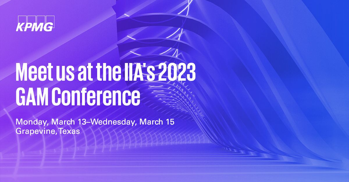 Kevin Rasmussen on LinkedIn: KPMG at the IIA's 2023 GAM Conference Kevin Rasmussen on LinkedIn: KPMG at the IIA's 2023 GAM Conference