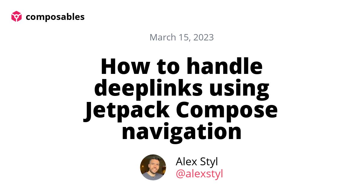 Amrit Sanjeev on LinkedIn: How to handle deeplinks using Jetpack ... Amrit Sanjeev on LinkedIn: How to handle deeplinks using Jetpack ...