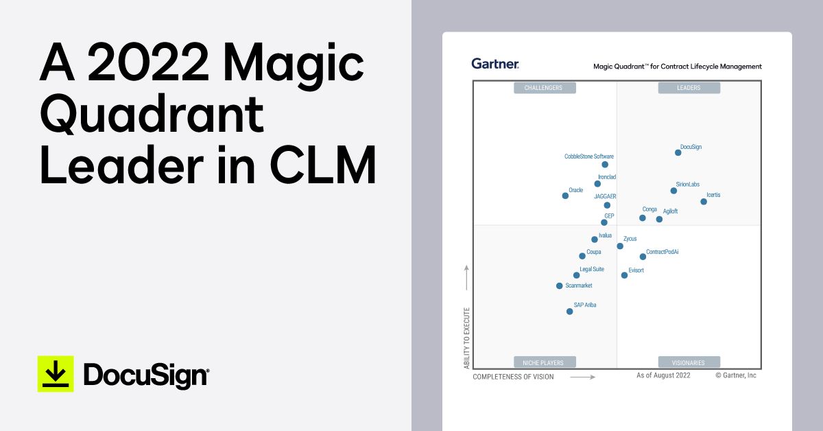 Corey Swirtz on LinkedIn: DocuSign Named Leader in 2022 Gartner® Magic ... Corey Swirtz on LinkedIn: DocuSign Named Leader in 2022 Gartner® Magic ...