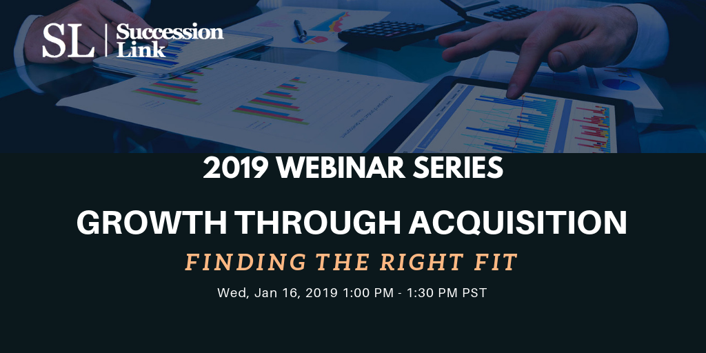 Succession Link 2019 Webinar Series Succession Link 2019 Webinar Series