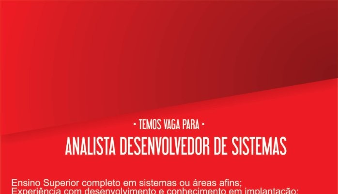 Analista de Sistemas, conhecimento em JAVA e SQL Server Analista de Sistemas, conhecimento em JAVA e SQL Server