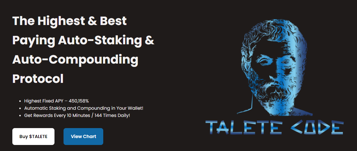TALETE CODE: The Highest & Best Paying Auto-Staking & Auto-Compounding ... TALETE CODE: The Highest & Best Paying Auto-Staking & Auto-Compounding ...