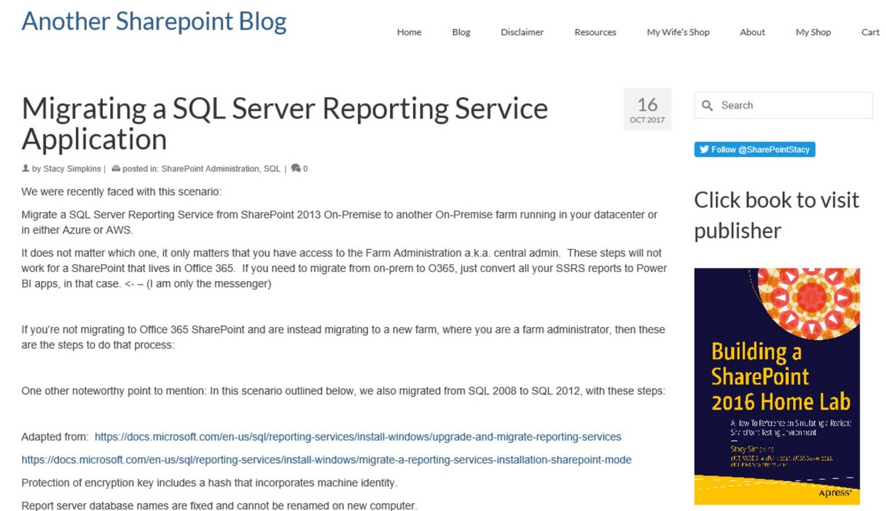Migrating a SQL Server Reporting Service Application Migrating a SQL Server Reporting Service Application