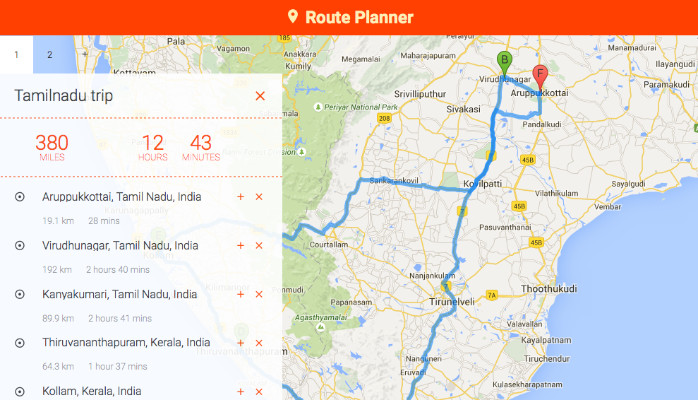 Google Maps Route Planner using React Google Maps Route Planner using React