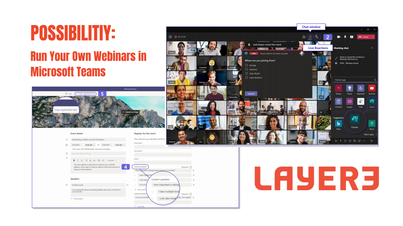 Possibility: Run your Own Webinars in Microsoft Teams Possibility: Run your Own Webinars in Microsoft Teams