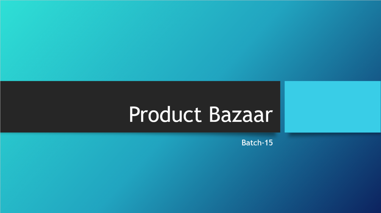 Product Bazaar Product Bazaar
