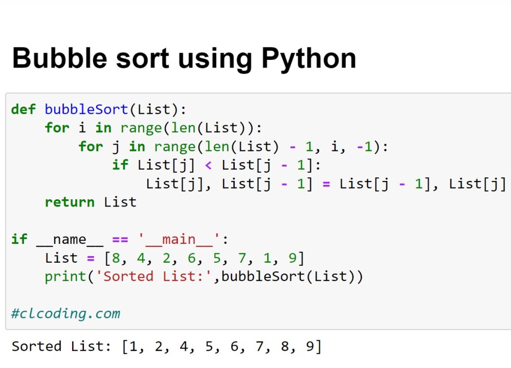 Day 48 : Bubble sort using Python Day 48 : Bubble sort using Python