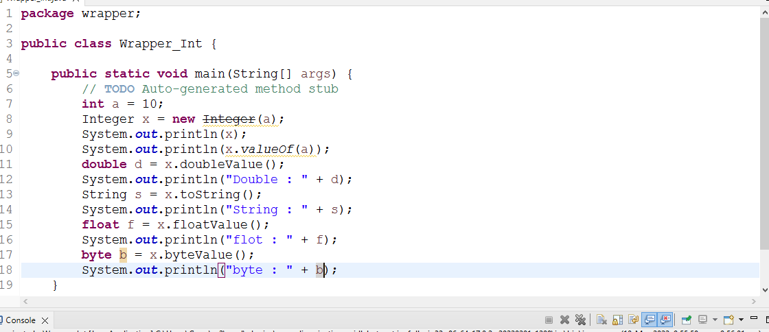 int and Integer Wrapper class int and Integer Wrapper class